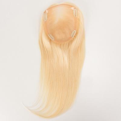 China European Remy Hair Lace Closure Topper Wigs 6x8 Inch Blonde #613 Cuticle Aligned Virgin Human Hair for sale