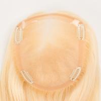 China European Remy Hair Lace Closure Topper Wigs 6x8 Inch Blonde #613 Cuticle Aligned Virgin Human Hair for sale
