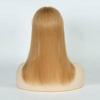 China Natural Remy Human Hair Toupee Wig with Bangs Mono Thin Skin Base for Women for sale