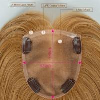 China Natural Remy Human Hair Toupee Wig with Bangs Mono Thin Skin Base for Women for sale