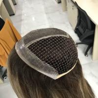 China 100% Virgin Human Hair Topper Fishnet Base with Lace Top for Women 80-200g for sale