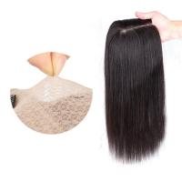 China 150g 10A Virgin Human Hair Topper Women Middle Part Hair Replacement 16 Inch for sale