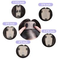 China 150g 10A Virgin Human Hair Topper Women Middle Part Hair Replacement 16 Inch for sale