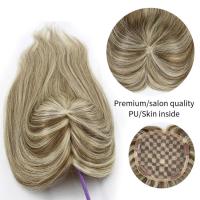 China Cuticle Aligned Ladies Hair Topper Toupee 100% Virgin Human Hair 8-22 inch for sale
