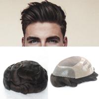 China Bond 100% Human Hair Toupee Mens Wig Fino Mono Lace PU Durable Capillary Prosthesis 8x10 inch 130% Density for sale