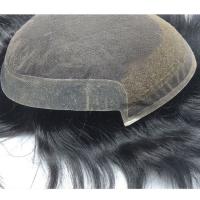 China Realistic Indian Men Toupee Human Hair Wig 60g-65g OEM Bulk 8 Inches for sale