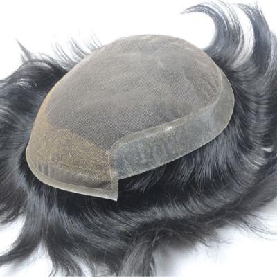 China Realistic Indian Men Toupee Human Hair Wig 60g-65g OEM Bulk 8 Inches for sale