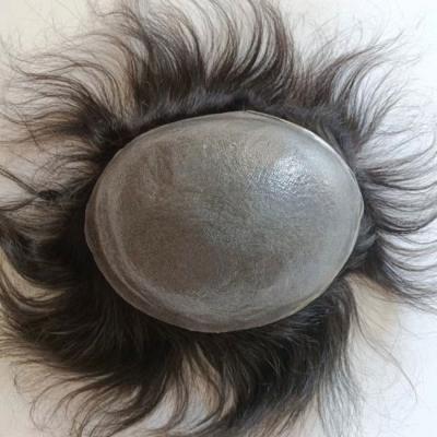 China 100% Human Hair V Loop Mens Topper Hairpiece Real Hair Ultra Thin 6 Inch 50g for sale
