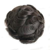 China 8x10 Inch Real Human Hair Wig for Men Full Lace Hair System Toupee 6 Inches for sale