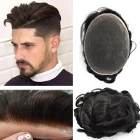 China Full Swiss Lace Men Toupee Human Hair Super Thin 8inch ODM Customizable for sale