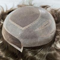China 6 Inches Human Hair Mens Toupee Mono Lace Wig Silk Base Closure 4x18 cm for sale