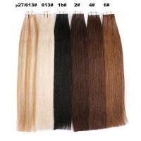 China 100% Virgin Human Hair Tape In Extensions 12-26 Inch Full Cuticle Double Sided Adhesive Bulk for sale