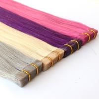 China Natural Remy Brown Tape In 99J Hair Extensions 14-26 Inch Invisible Injected 100% Human Hair for sale