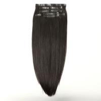 China 12A Raw Virgin Human Hair Clip In Extensions Natural Color Narrow PU Seamless 100g 8-32 inch for sale