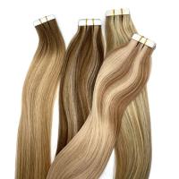 China 100% Virgin Remy European Tape Human Hair Extensions Invisible Double Drawn 12-32 Inch 50g for sale
