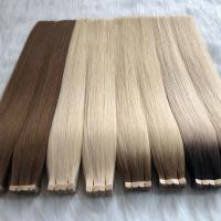 China 100% Virgin Remy European Tape Human Hair Extensions Invisible Double Drawn 12-32 Inch 50g for sale