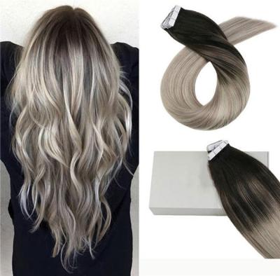China Curly Remy Tape In Human Hair Extensions Cuticle Aligned 50g Pack 12-24 Inch for sale