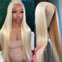 China 180 Density Raw Indian Virgin Hair Wig 13x6 613 Blonde Body Wave HD Transparent Lace Frontal 10-30 Inch for sale