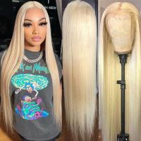 China 180 Density Raw Indian Virgin Hair Wig 13x6 613 Blonde Body Wave HD Transparent Lace Frontal 10-30 Inch for sale
