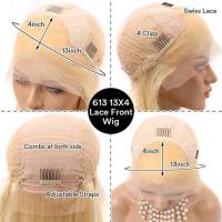 China 613 Blonde Lace Front Wig Virgin Remy Human Hair Silky Straight 8-26 Inch for sale