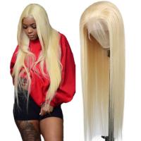 China 613 Blonde Lace Front Wig Virgin Remy Human Hair Silky Straight 8-26 Inch for sale