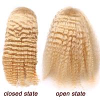 China 613 Color Deep Wave Human Hair Wig 13x4 Lace Frontal Brazilian Virgin Cuticle Aligned 8-36 Inch for sale