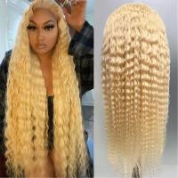China 613 Color Deep Wave Human Hair Wig 13x4 Lace Frontal Brazilian Virgin Cuticle Aligned 8-36 Inch for sale