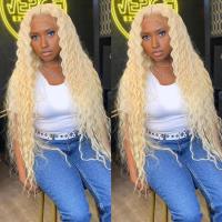 China 613 Color Deep Wave Human Hair Wig 13x4 Lace Frontal Brazilian Virgin Cuticle Aligned 8-36 Inch for sale