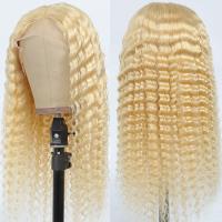China 613 Color Deep Wave Human Hair Wig 13x4 Lace Frontal Brazilian Virgin Cuticle Aligned 8-36 Inch for sale