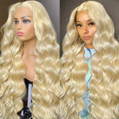 China 13x6 HD Full Lace 613 Blonde Wig Raw Human Hair with Baby Hair 150% Density for sale