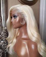 China Unprocessed Human Hair 613 Blonde Wig Transparent Lace Front Wig 8-22 inch Straight Body Wave for sale
