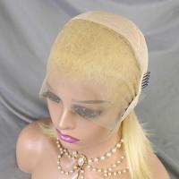 China Brazilian Straight Human Hair Lace Wig 613 Blonde Natural Black Short Bob 8-14 Inches for sale