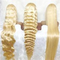 China 100% Virgin 613 Blonde 13x6 HD Full Lace Frontal Human Hair Wig 8-30 Inch for sale