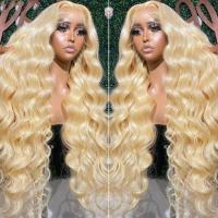 China 100% Raw Human Hair Wig 613 Blonde Lace Closure Cuticle Aligned 10-30 Inch for sale