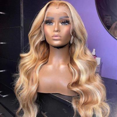China Honey Blonde 13x4 HD Lace Front Wig 180% Density Virgin Human Hair for Black Women 8-40 inch for sale