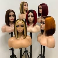 China Afro Curly 100% Human Hair Pixie Wig 10A Brazilian Short Machine Made Lace Wig for Black Women 10-36 inch for sale
