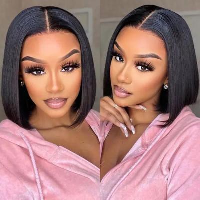 China Afro Curly 100% Human Hair Pixie Wig 10A Brazilian Short Machine Made Lace Wig for Black Women 10-36 inch for sale