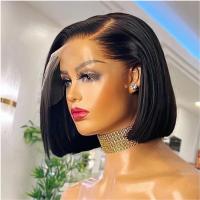 China Afro Curly 100% Human Hair Pixie Wig 10A Brazilian Short Machine Made Lace Wig for Black Women 10-36 inch for sale