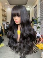 China Peruvian Human Hair Front Lace Wig 150G-300G Hand Made 8-32 Inches for sale