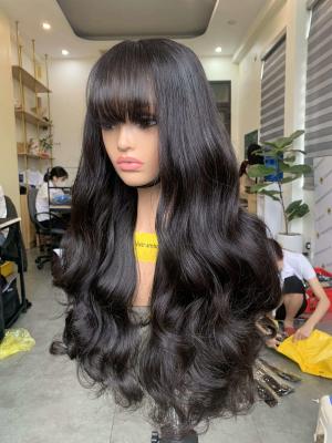 China Peruvian Human Hair Front Lace Wig 150G-300G Hand Made 8-32 Inches for sale