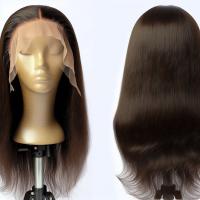 China Handmade Human Hair Lace Wig Pre-Plucked Hairline 8-32 Inches Swiss Lace for sale