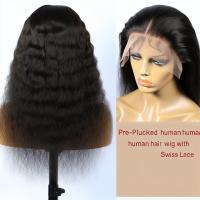 China Pre-Plucked Peruvian Human Hair Lace Wig 8-32 Inch Swiss Lace Virgin Hair for sale