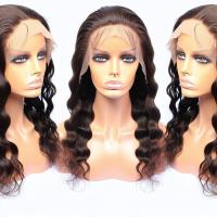 China Peruvian Human Hair Lace Wig Body Wave 150-300g Hand Made Swiss Lace for sale