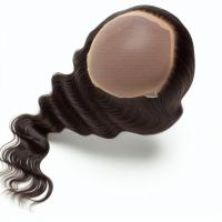 China Peruvian Human Hair Lace Wig Body Wave 150-300g Hand Made Swiss Lace for sale