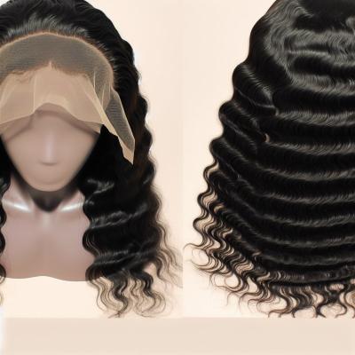 China Custom Body Wave Peruvian Human Hair Lace Wig 8-32 Inches Free Logo for sale
