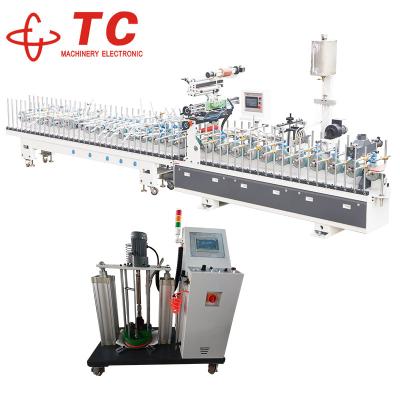 China TC Factory Direct Delivery Wood Pvc Veneer PUR Hot Melt Adhesive Sticker Wood Profile Machine. for sale