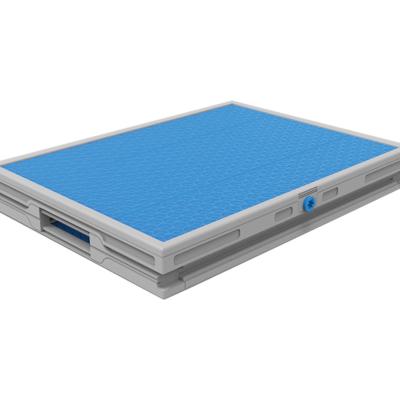 China Blue 300kg Loading Plastic Coaming Box Coreflute Collapsible Plastic Pallet Box for sale