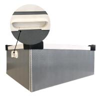 China Blue 300kg Loading Plastic Coaming Box Coreflute Collapsible Plastic Pallet Box for sale