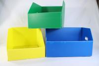 China 1.5mm-30mm PP Corrugated Plastic Packaging Boxes White Green Blue for sale