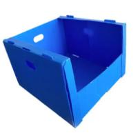 China Industrial PP Corrugated Plastic Bin 2-6mm Thickness Custom Size Reusable Storage Box for sale